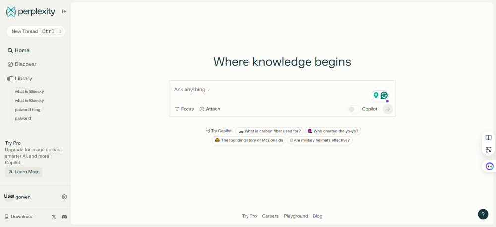Perplexity - Conversational AI search engine | UpAiTools